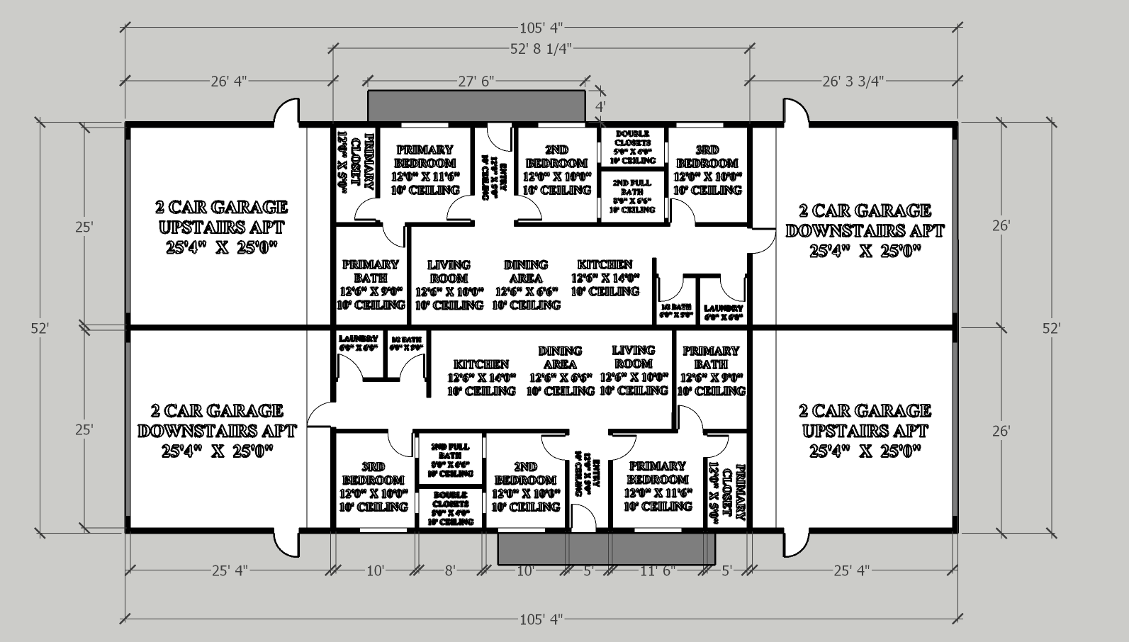 SCDC 3-BEDROOM 4-PLEX MODEL