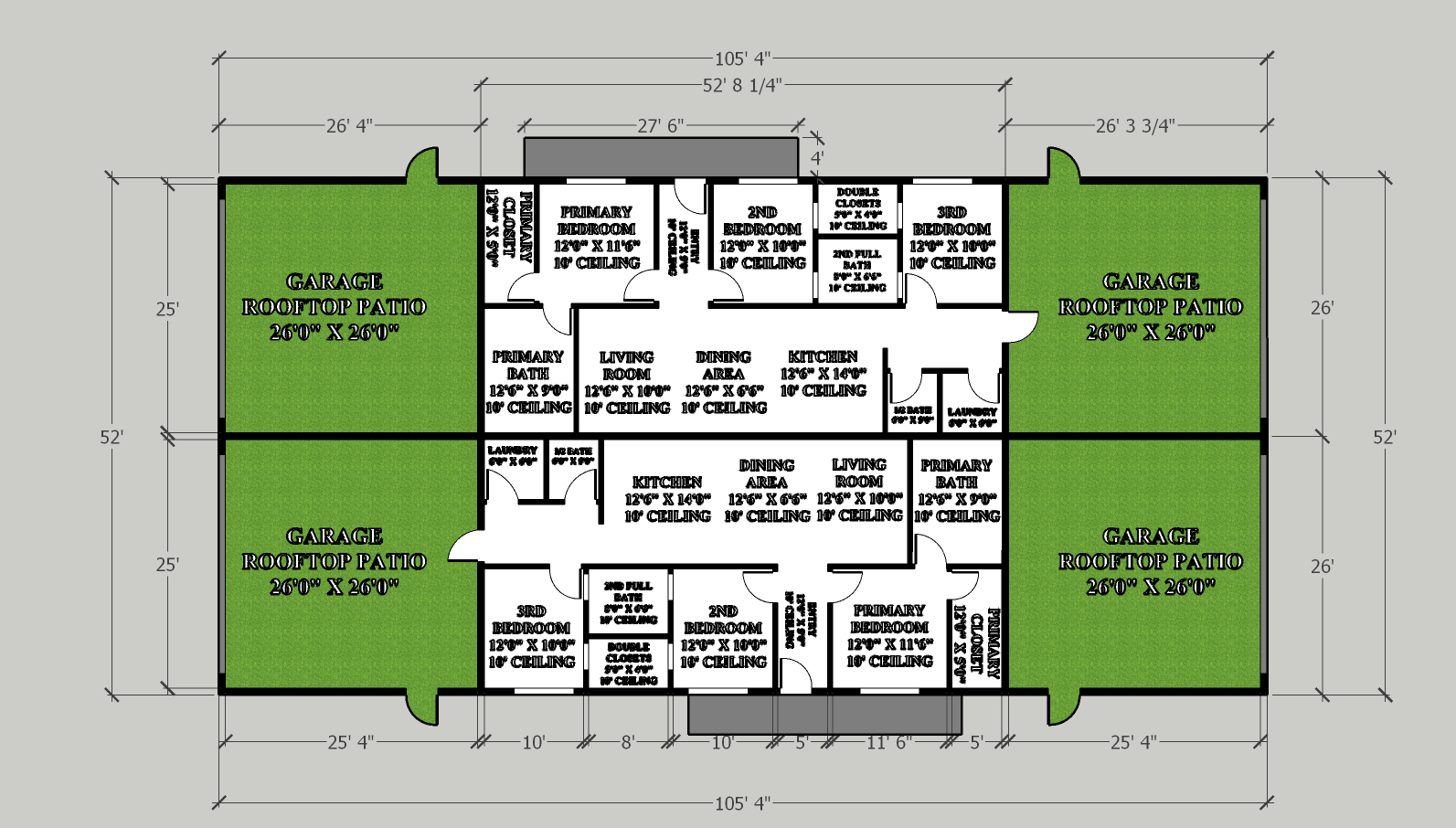 SCDC 3-BEDROOM 4-PLEX MODEL