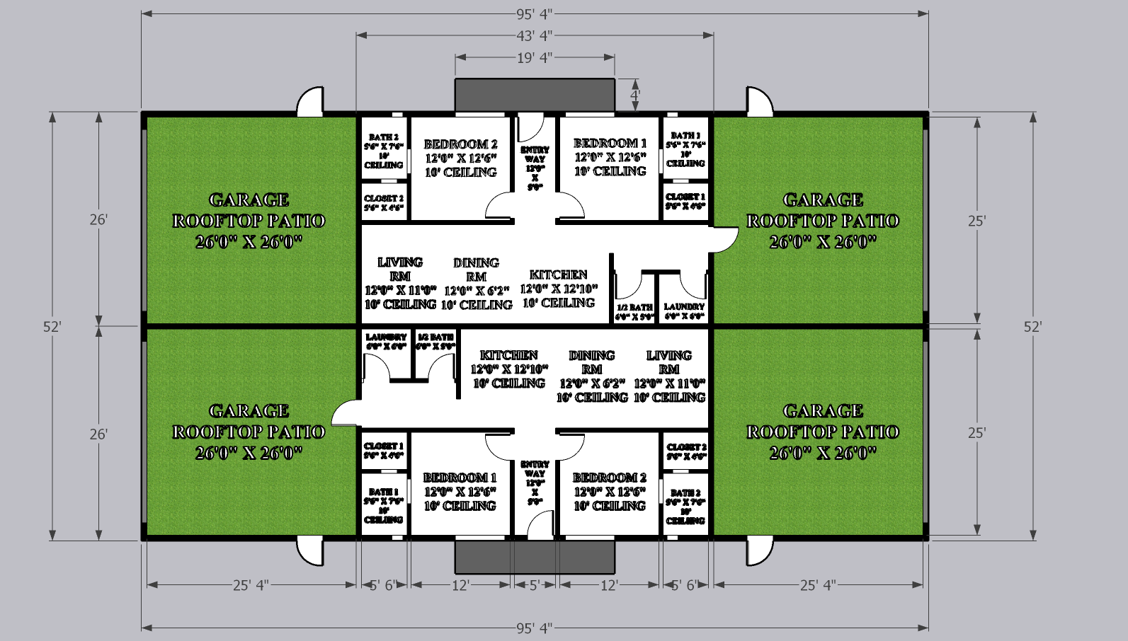 THE SCDC 2-BEDROOM 4-PLEX
